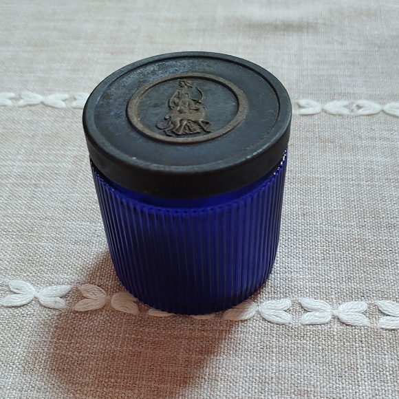 Avon | Other | Vintage Avon Blue Glass Jar With Lid | Poshmark